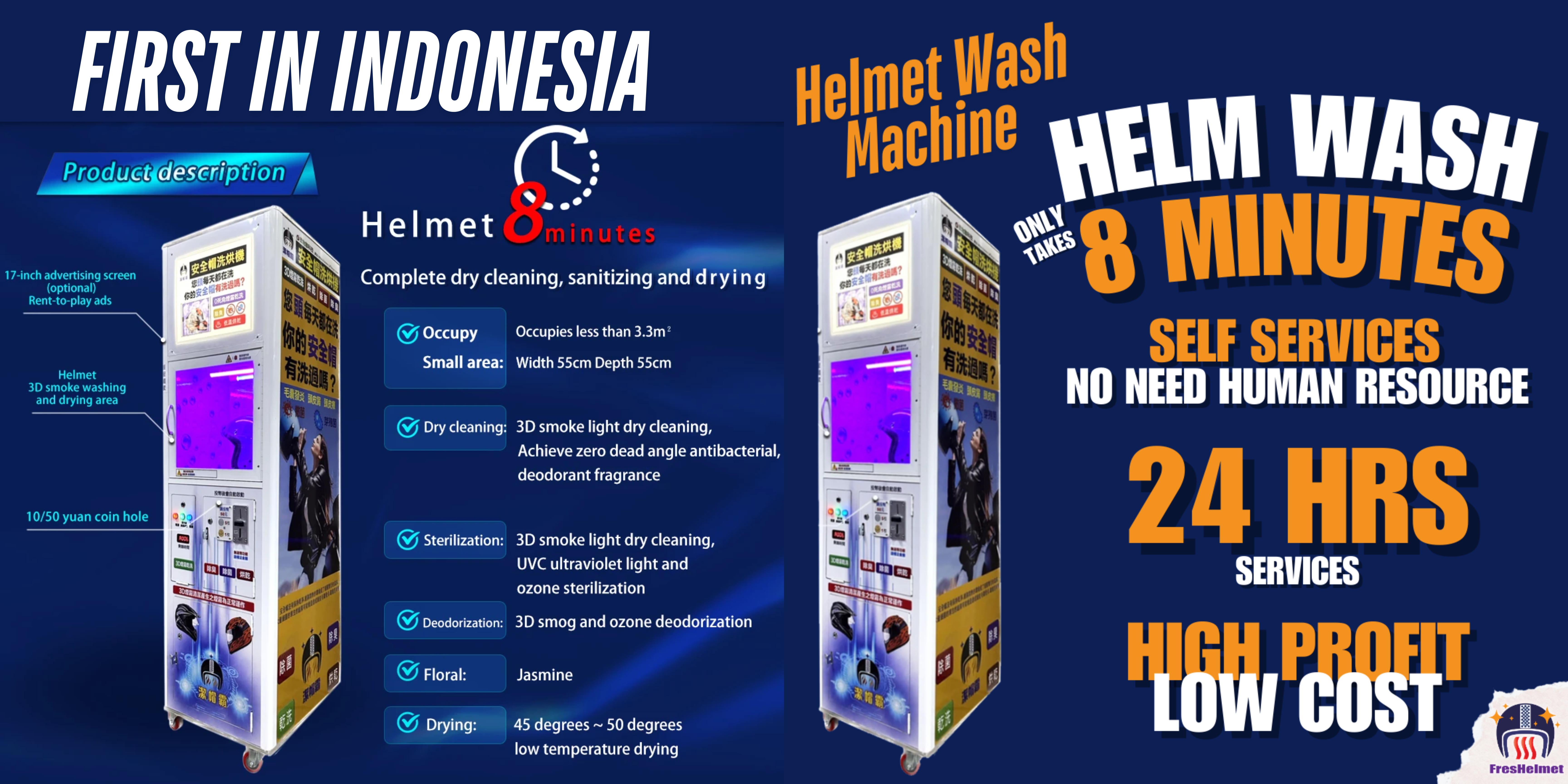FresHelmet Indonesia - Mesin Cuci Helm 5 in 1